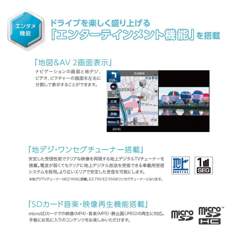 ケンウッド ポータブルナビ 5インチ EZ-550 2021年モデル ワンセグチューナー 衛星測位システム&3Dセンサーによる高精度自車位置 : comfyfactory家具家電ショップ ...