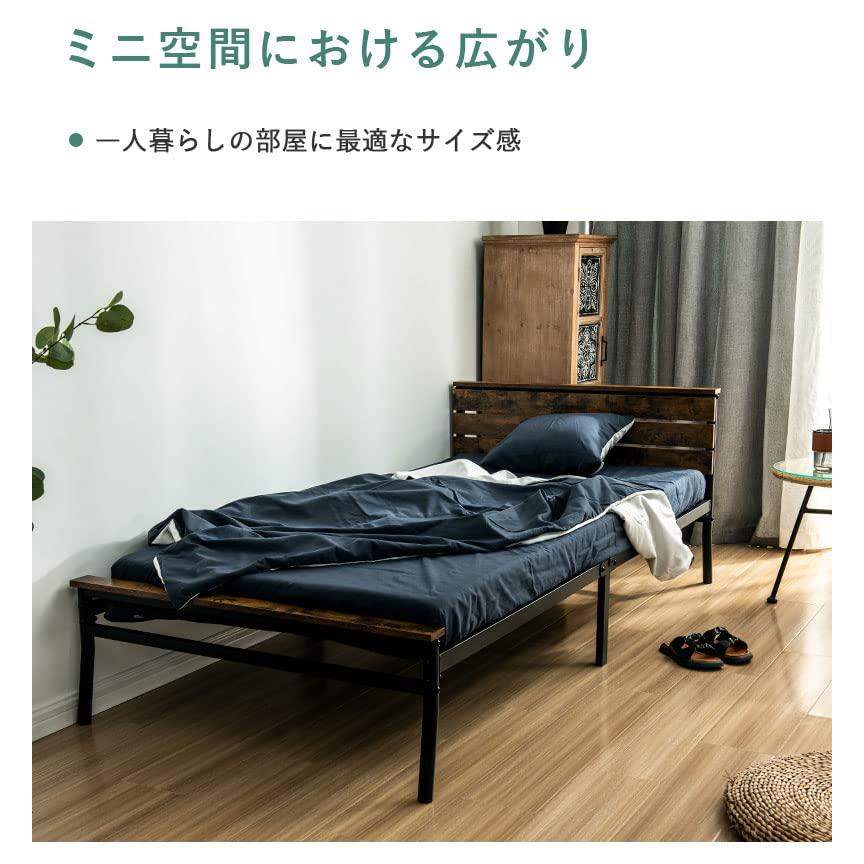 オーエスジェイ(OSJ) パイプベッド シングルベッド 折りたたみ ベッドフレーム 宮棚 二つ折り 木製 白 ウッド すのこ 収納 静音 カ : 20240707024318-00662 ...