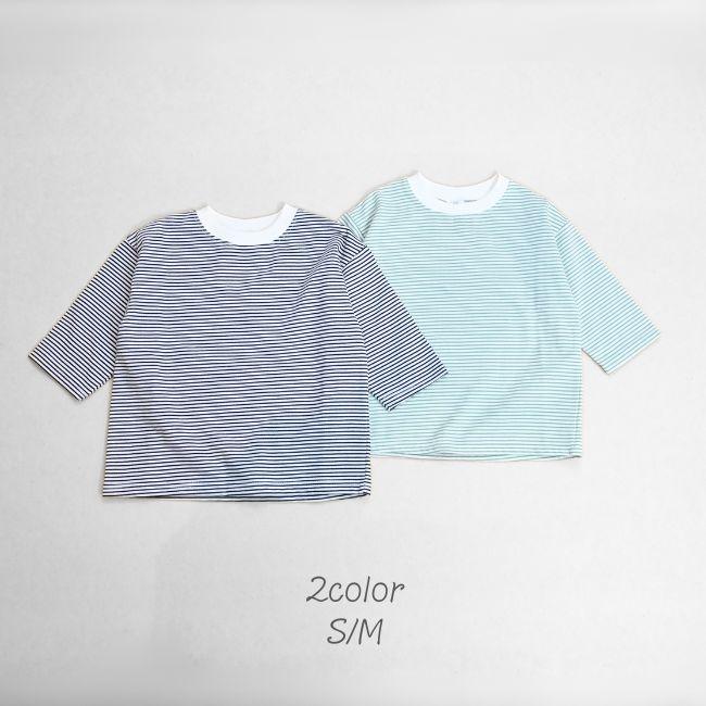 [クーポン利用で570円]キッズ ジュニア ユニセックス 子供服 幼稚園 保育園 未就学児 長袖 裏起毛 ストライプ Tシャツ カットソー ...