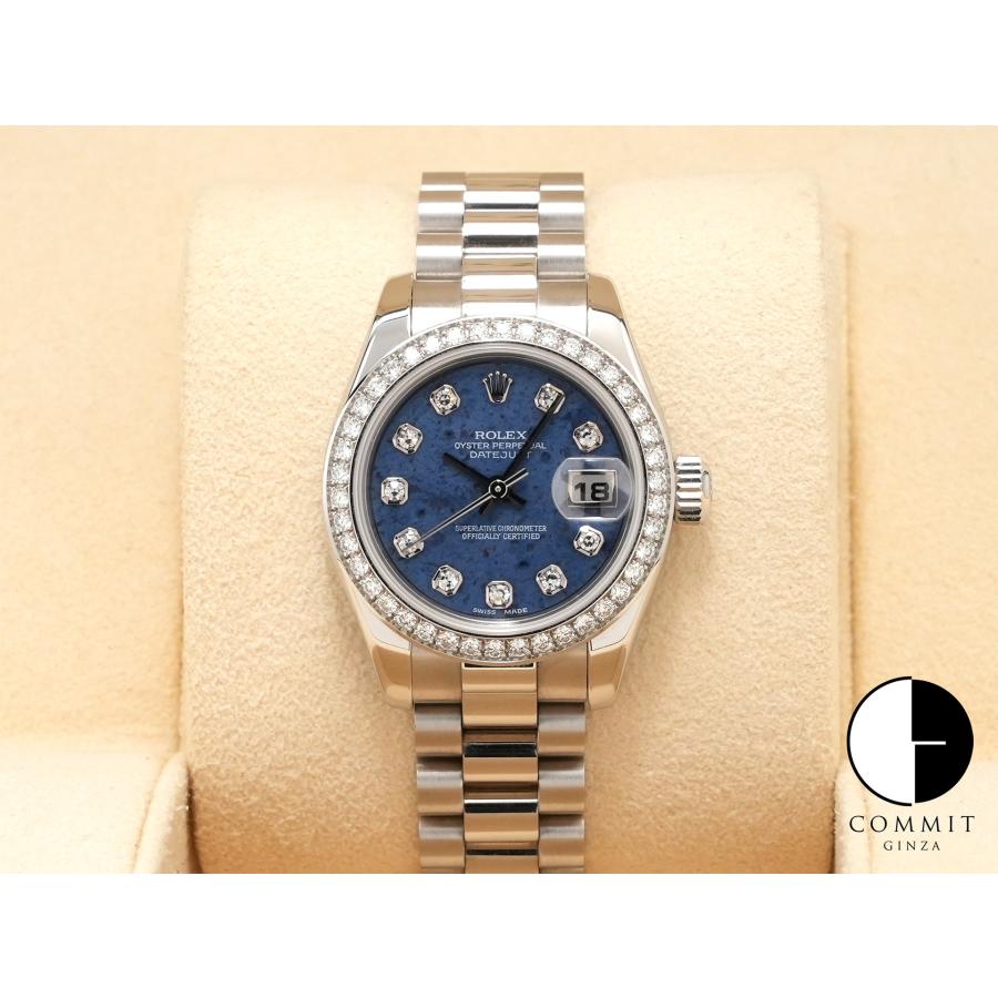 ロレックス デイトジャスト Ref.179136 PT ソーダライト×10Pダイヤ文字盤 : h6ddwi6a : コミット銀座 ヤフー店 ...