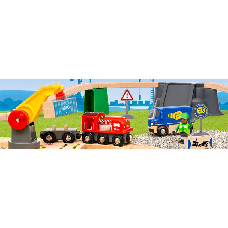 アウトレット品 木のおもちゃ ブリオ BRIO WORLD 木製レール カーゴデリバリーセット 3歳 おうち時間 子供 ...