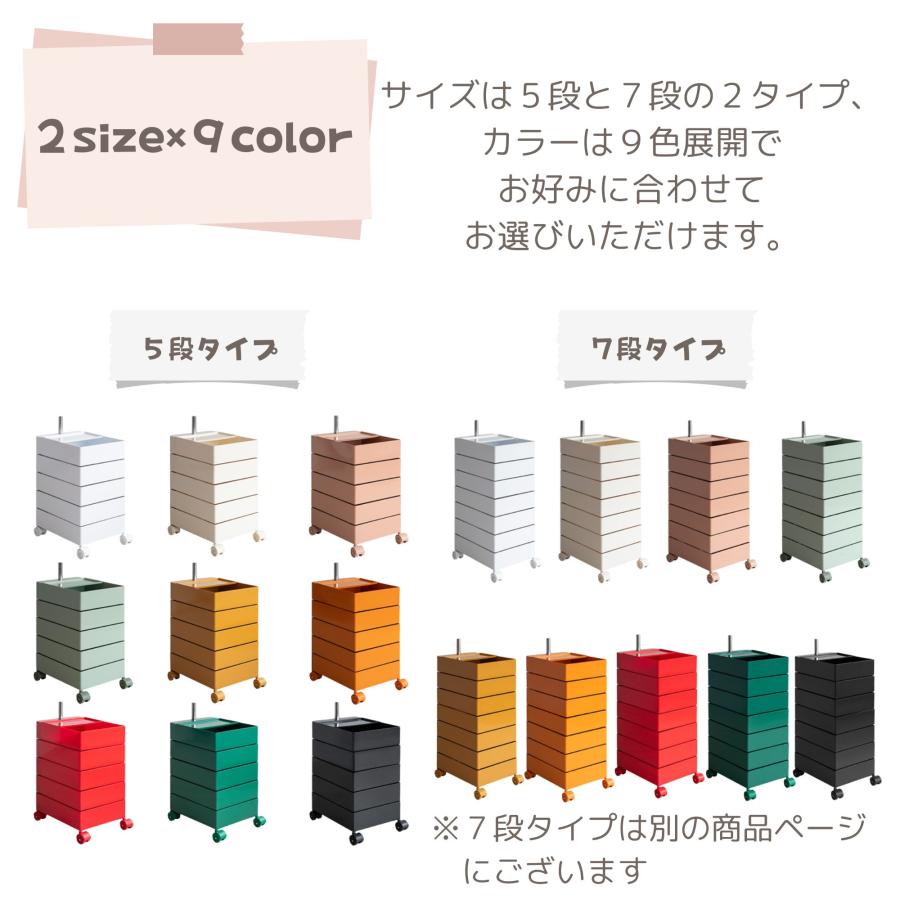 多段ワゴン 4輪キャスター マルチワゴン Pluna(プルーナ) トローリー 宮武製作所 チェスト 5段 WG-H001 WG-H002 くすみカラー サイドラック : 205-wg-h001 ...