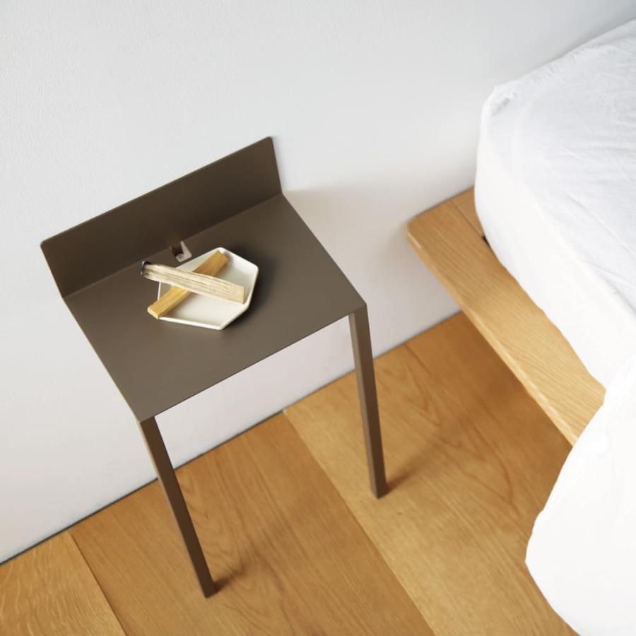 ideaco イデアコ WALL Table B5 サイドテーブル ナイトテーブル ミニテーブル スチール製 机 小さい ウォールテーブル ミニ ベッド 玄関 壁掛け 高さ49cm 完成品 ...