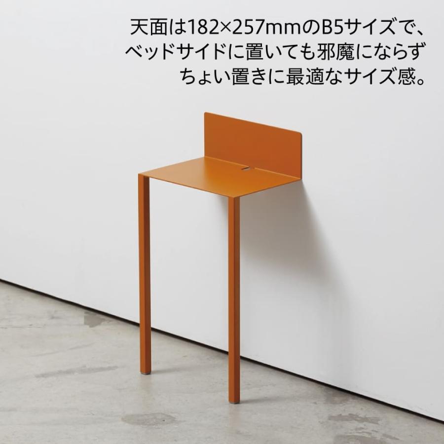 ideaco イデアコ WALL Table B5 サイドテーブル ナイトテーブル ミニテーブル スチール製 机 小さい ウォールテーブル ミニ ベッド 玄関 壁掛け 高さ49cm 完成品 ...