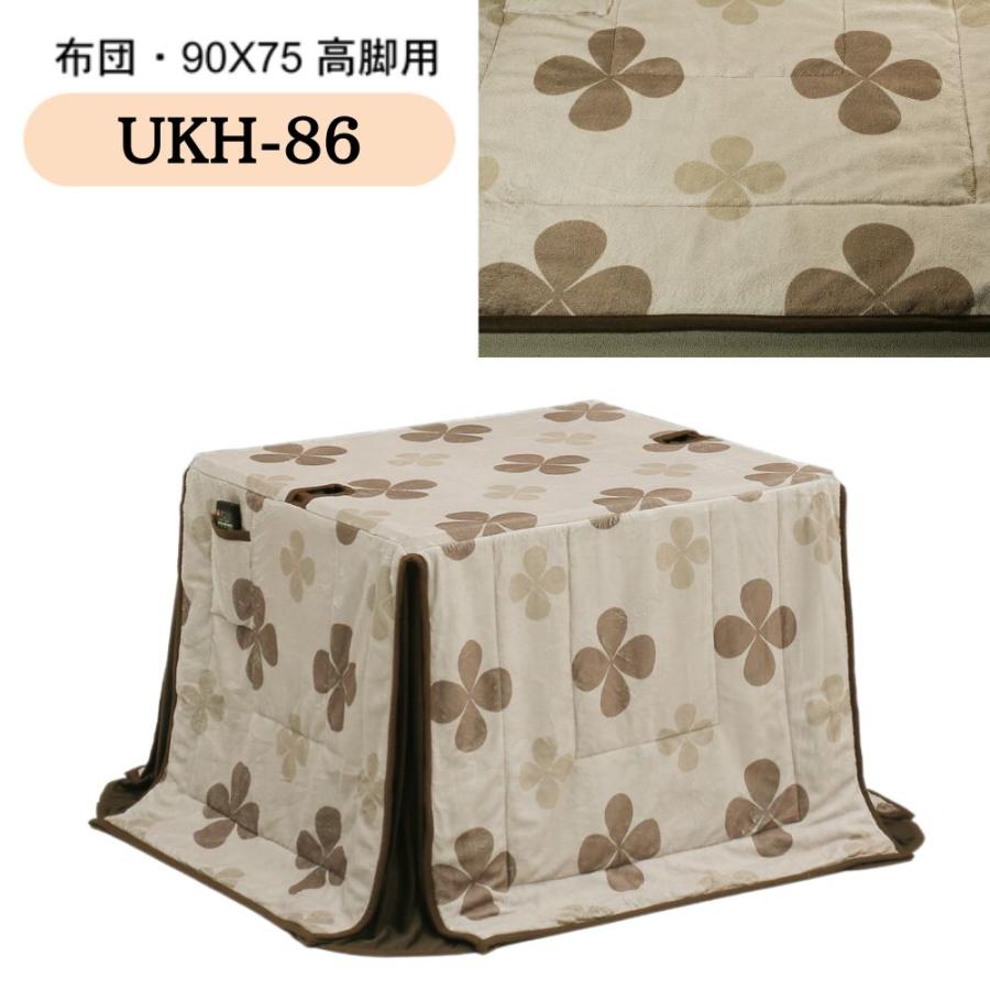 こたつ布団 ハイタイプ ダイニング コタツ こたつ 長方形 90×75 コタツ用 リモコンポケット 花柄 ボタニカル チェック 無地 茶色 ブラウン 暖かい 上久商店 : 609-ukh-90 ...