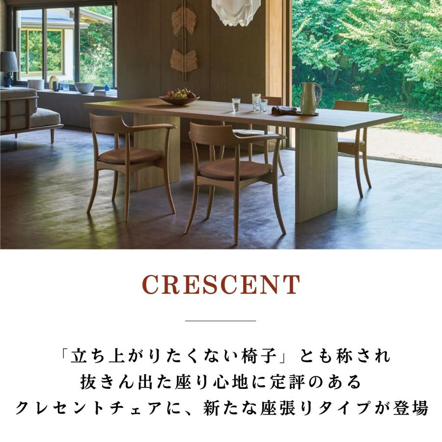 飛騨産業 HIDA CRESCENT クレセント ダイニングチェア アームチェア 日本製 国産 天然木 肘付き 背座張りタイプ 10年保証 座り心地 木製 SG220AU ウォルナット ...