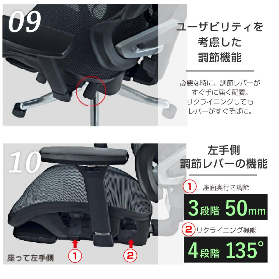 Contieaks ゲーミングチェア オフィスチェア チェア コンティークス セレスティアル 関家具 多機能 メッシュ 4Dアームレスト 3Dヘッドレスト オットマン 高通気性 : コモド ...