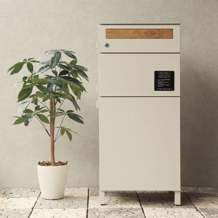 宅配ボックス付きポスト PBX-042 PBX-043 モジュ MOJYU 鍵付き 置き型 大型 大容量 置き配ボックス 2段 3ドア 郵便ポスト 郵便受け Gian ジャン 家庭用 おしゃれ ...