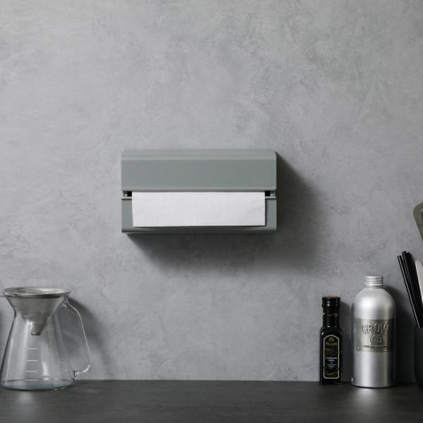 ideaco（イデアコ） ideaco WALL PT2 ペーパーホルダー ペーパーケース ペーパータオルケース シンプル 人気 キッチン 収納 壁面収納 壁付け 壁 北欧 洗面所 徳用サイズ ...