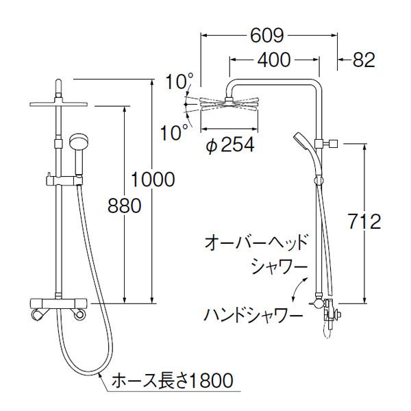 SANEI（水栓金具） 【SK18C-1S1-13】三栄 サーモシャワー混合栓 URBAN TOWER SANEI : コンパルト - 通販 - Yahoo!ショッピング