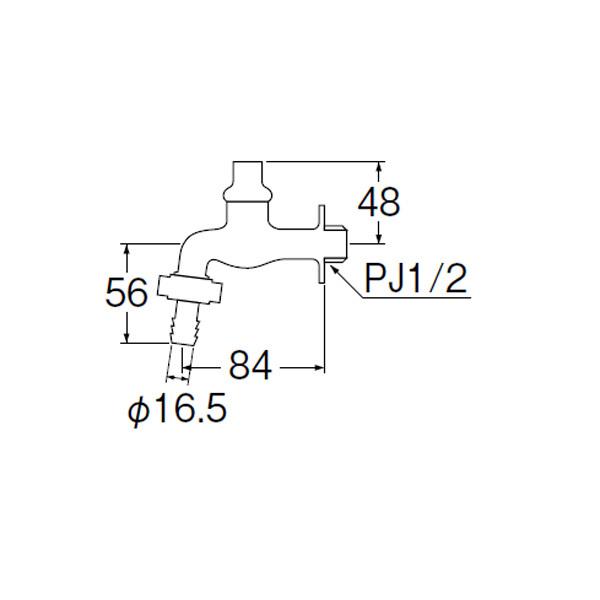 SANEI（水栓金具） 【Y70J-13】三栄 水栓 共用カップリング横水栓 SANEI : コンパルト - 通販 - Yahoo!ショッピング