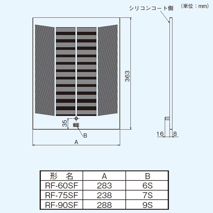 TOSHIBA 【RF-60SF】東芝 換気扇 別売部材 レンジフードファン用 買換用アルミパンチングフィルター（グリスフィルター） 深形プロ ...