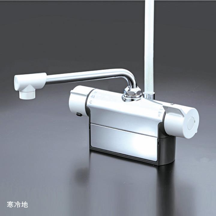 KVK 【FTB200DWP2】KVK バス用 デッキ形サーモスタット式シャワー(取付ピッチ120mm) 寒冷地用 : コンパルト - 通販 - Yahoo!ショッピング