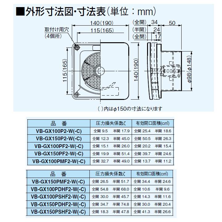 Panasonic 【VB-GX150PF2-W】パナソニック インテリア部材 自然給気口 自然給気口スラリ 壁用 フィルター：給気清浄フィルター panasonic : コンパルト - 通販 ...