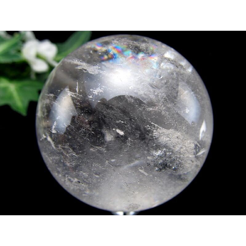 4A 天然水晶 虹入り 丸玉 台座付き φ53.5mm 重さ214g レインボー水晶 レインボー丸玉 レインボー 激安大放出 極上天然石 一点もの ブラジル産 : ma-601938-s-g ...