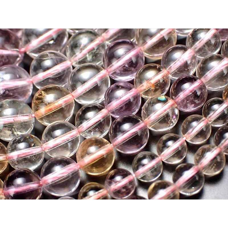 激安宣言 3A 約6mm珠 天然 MIXクリスタル 4種 一連 約37-39cm 定番人気クリスタルMIX 透明パステルカラー ブラジル産 geki-sak : rn-908310-p ...