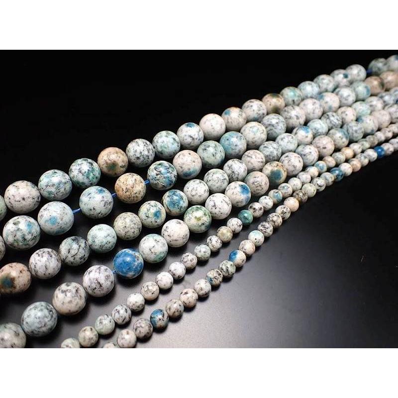 激安宣言 約6mm珠 一連 ヒマラヤK2ジャスパー（アズライトイングラナイト） 約37-39cm 厳しい大自然が生んだ神秘の石 ヒマラヤ・カラコルム山脈K2産 geki-sak : パワー ...