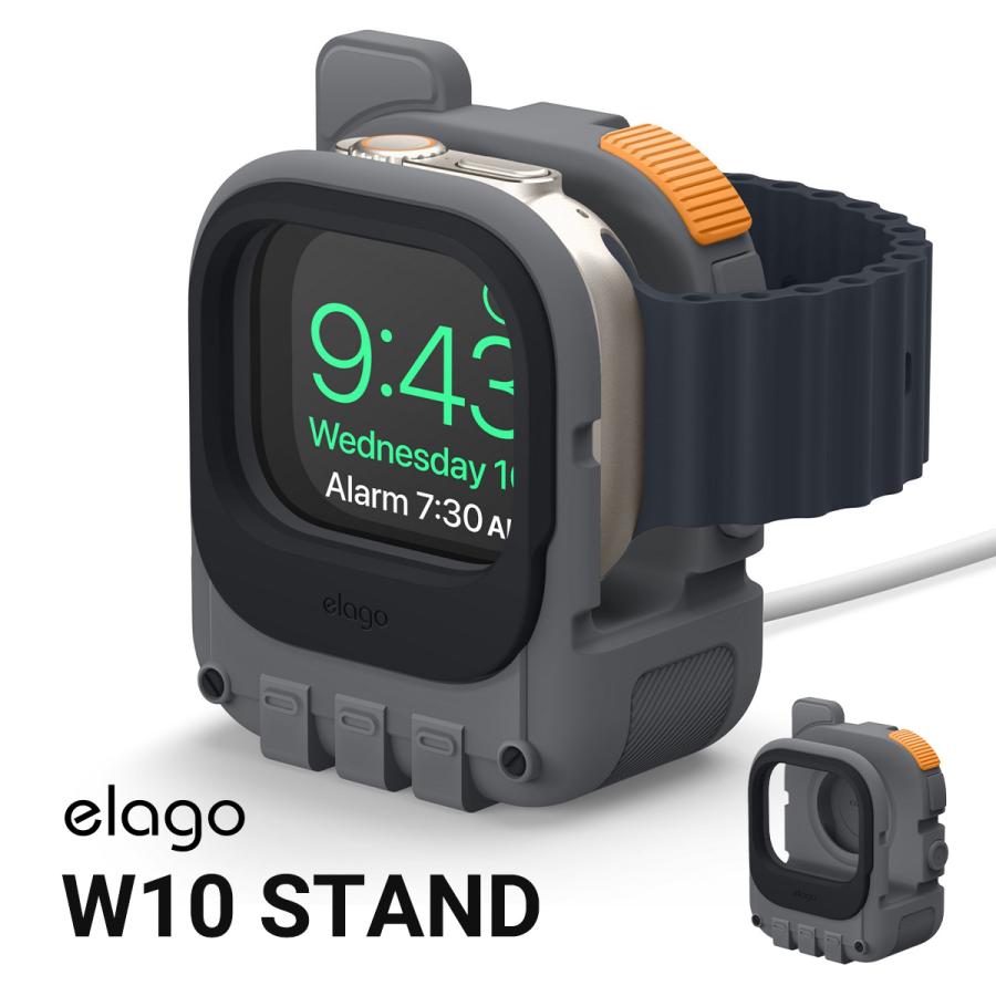 elago Apple Watch Ultra スタンド シリコン 製 充電ドック ナイトスタンドモード 対応 AppleWatch アップルウォッチウルトラ 49 mm W10 STAND ...
