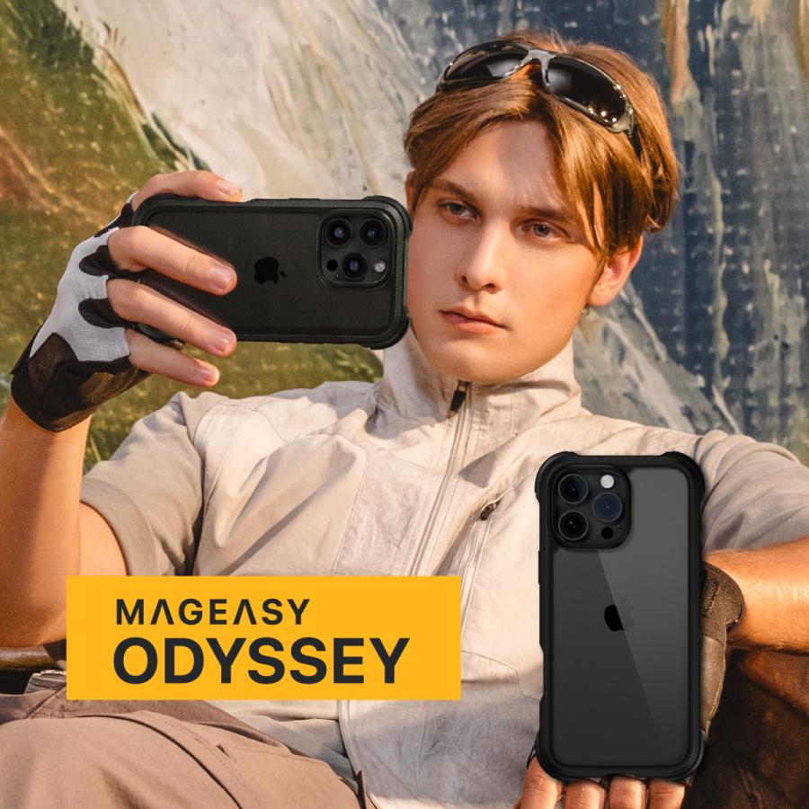 MAGEASY iPhone 16 Pro ケース クリア 耐衝撃 米軍 MIL規格 スマホケース 透明 スマホカバー iPhone16Pro アイフォン16 プロ 対応 MagEasy ...