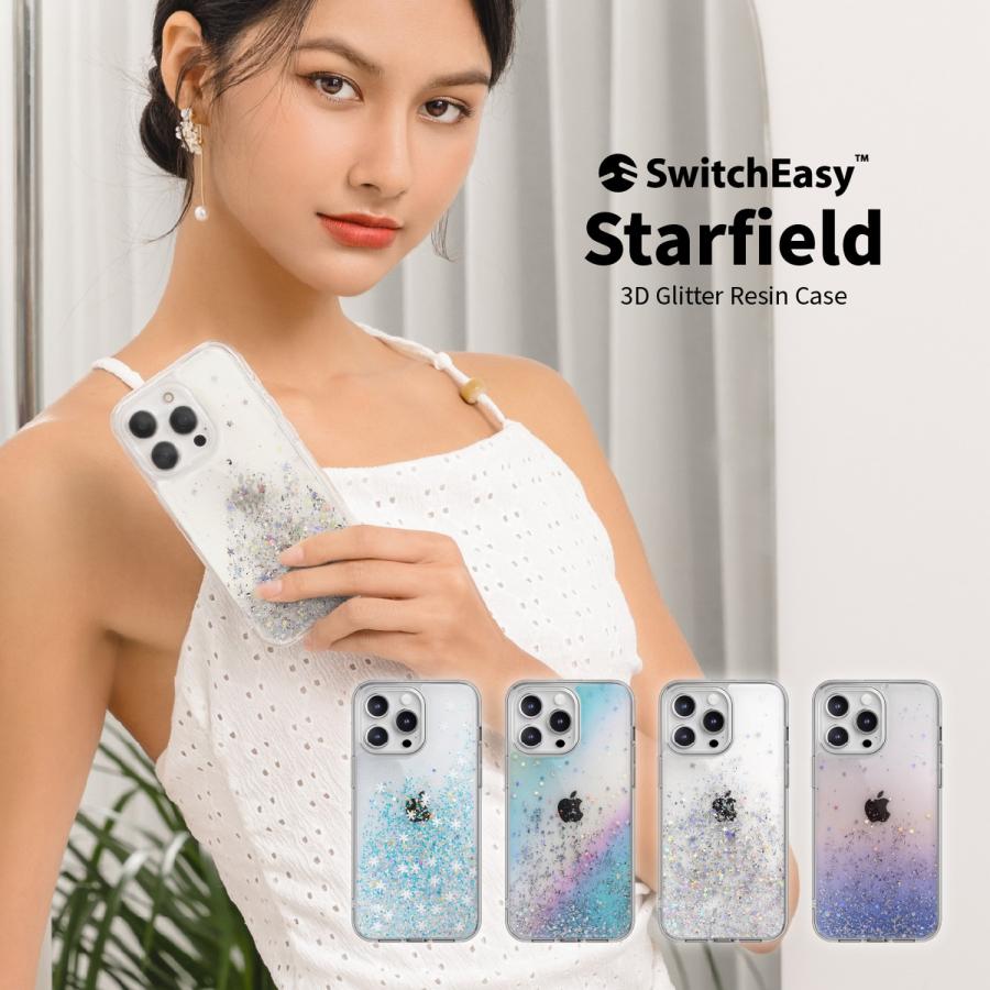 SwitchEasy iPhone15Pro ケース キラキラ ラメ かわいい 耐衝撃 米軍 MIL規格 スマホケース Apple iPhone15 Pro アイフォン15 プロ 対応 ...