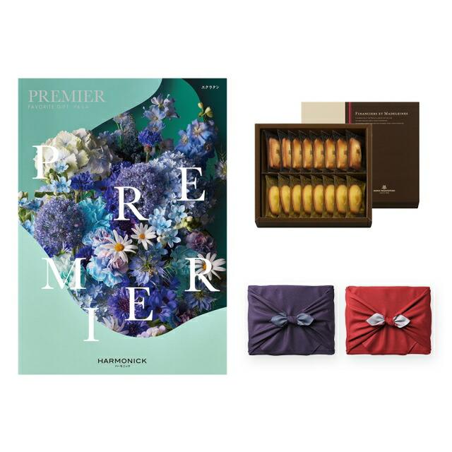 PREMIER(プルミエ) カタログギフト エクラタン+アンリ・シャルパンティエ フィナンシェ・マドレーヌ詰合せ【風呂敷包み】 敬老の日 ...