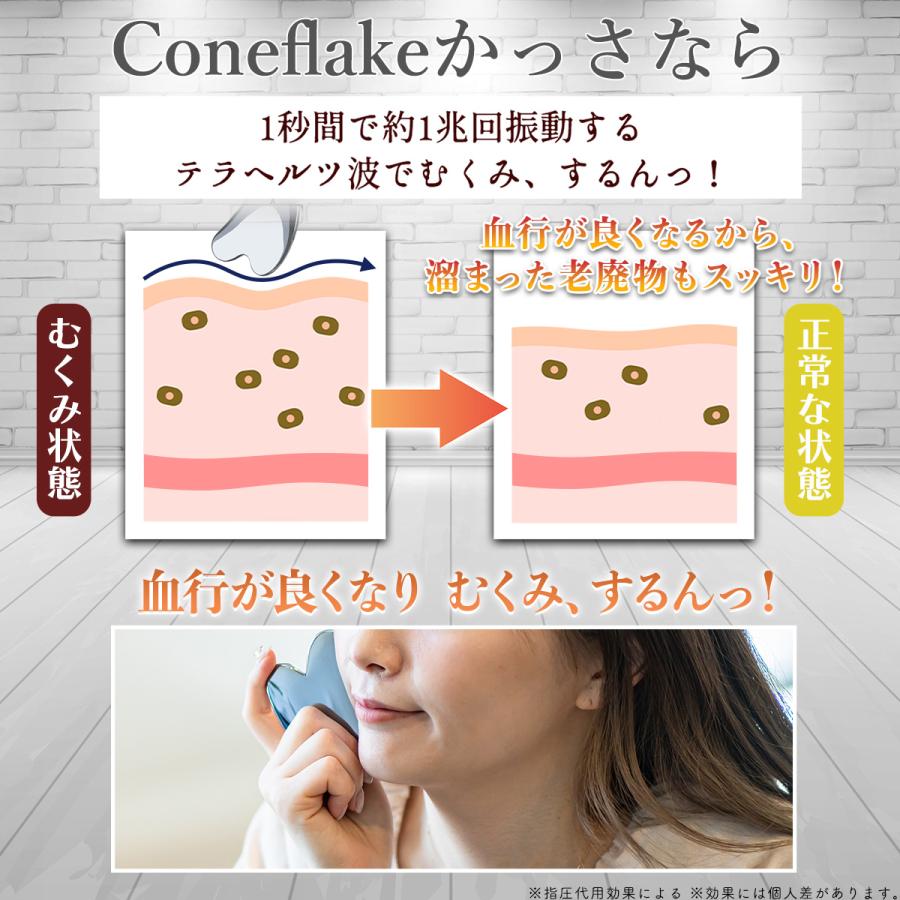 すらりフェイスボディ かっさ かっさプレート ハート型 刮莎 小顔 リフトアップ 頭皮 ボディ用 美顔器 Coneflake公式 ...