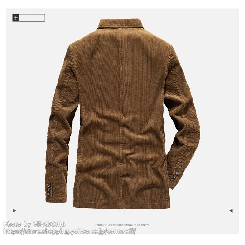 テーラードジャケット 父の日 メンズ春物 無地 コーデュロイ 綿100