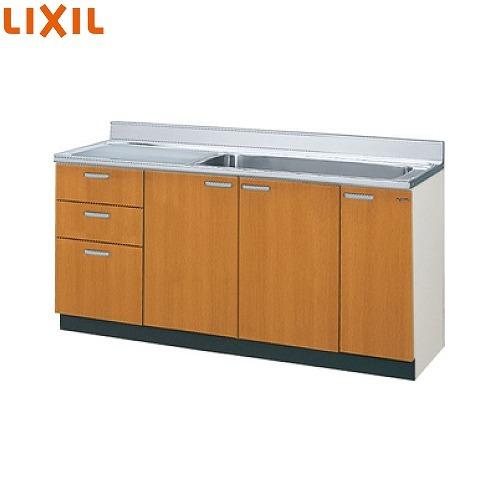 セクショナルキッチン 木製キャビネット 流し台3段引出し リクシル LIXIL [GS -S-165JXT ] 間口165cm ジャンボシンク点検口付 GSシリーズ メーカー直送 : コンパネ ...