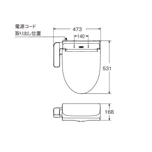 温水洗浄便座 ウォシュレットBV2 TOTO [TCF2223E#NW1] ホワイト 脱臭機能付 エロンゲートサイズ・レギュラーサイズ兼用 ...