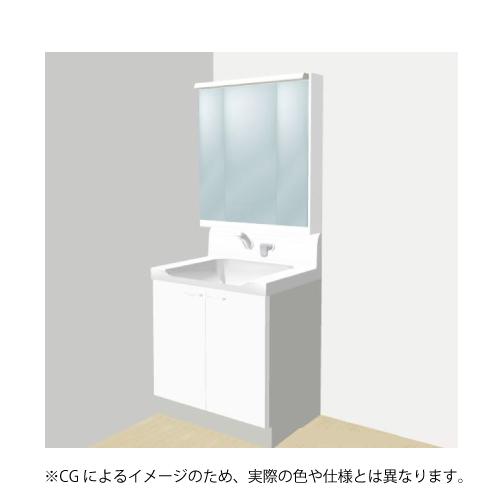 洗面化粧台 EJ トクラス TOCLAS [MBU0753MB+YEAE075AA CEWW1] 間口750mm 3面鏡 開き扉 薄型照明付 扉カラー：ホワイト 変更・キャンセル不可 メーカー ...