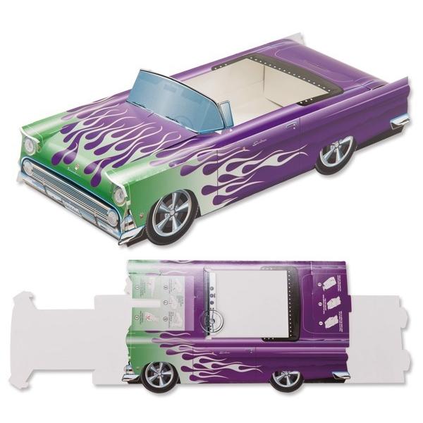 [001979] 55 Ford Edsel Pacer HOTROD (グリーン×パープル) ペーパー クラシック クルーズ フェード エド ...