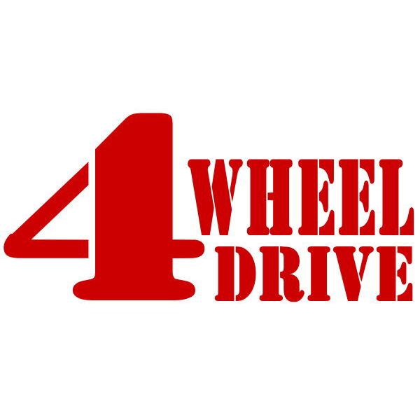【11色】カッティングステッカー 4 Wheel-Drive 四駆 4×4 四輪駆動 OFFROAD オフロード 山道 クロカン 林道 ...
