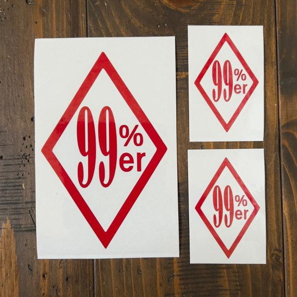 【3枚セット】99%er 99percenter 99％erは善良なライダー シール ステッカー カッティング 文字だけが残る カラー11色 ...
