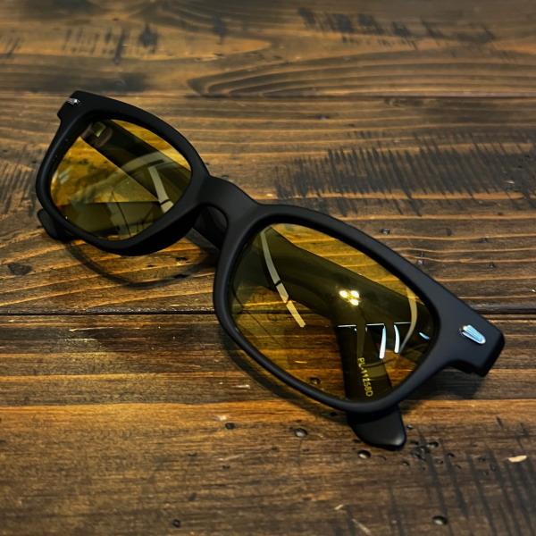 【偏光】夜間／雨運転用 サングラス UVカット 視界良好 ウエリントン型 ユニセックス DRIVING SUNGLASSES ドライビング ...