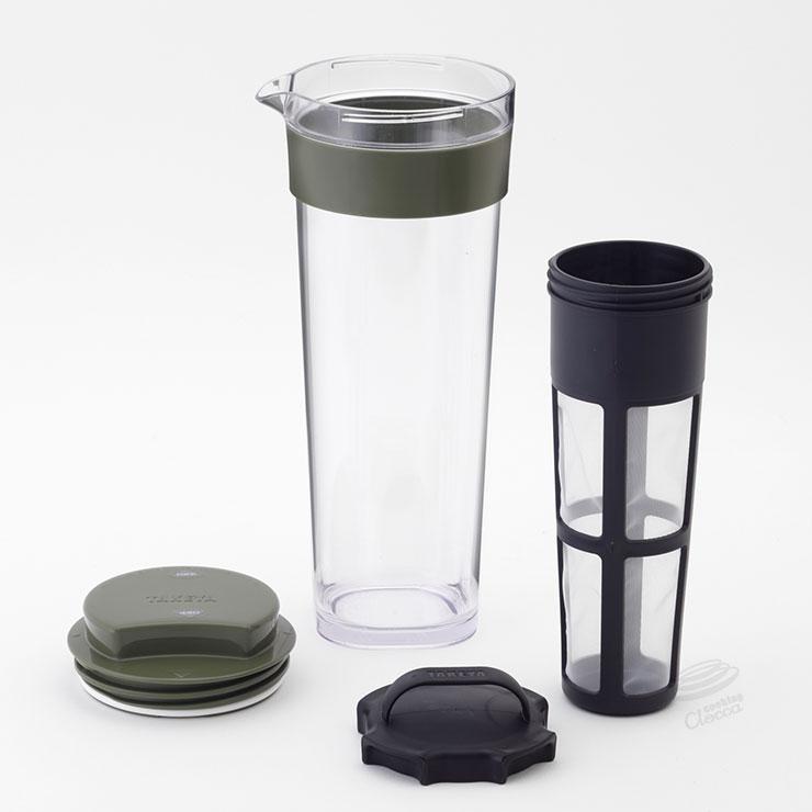 タケヤ スリムジャグ 2 茶漉し付 深緑 水出し緑茶 ポット 1.1L 冷水筒 水出し茶 フィルター コールドブリュー ポット スリム ...