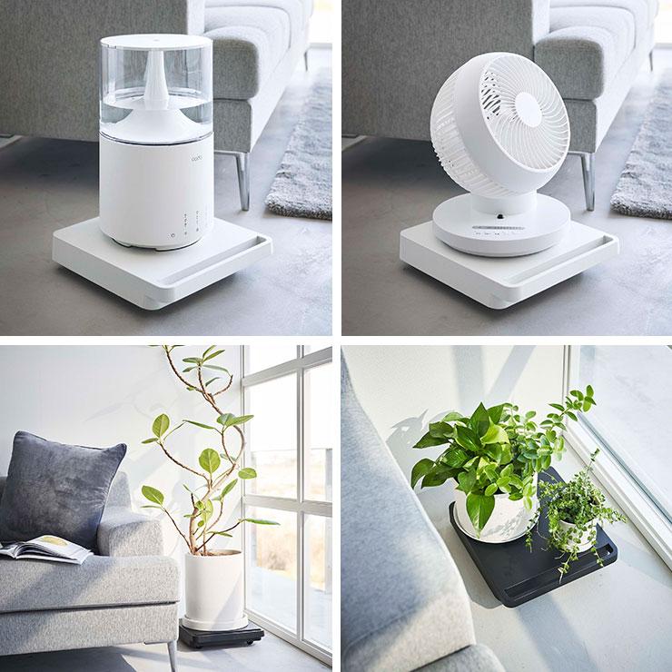 tower タワー 自立する台車 正方形 ホワイト 5455 ブラック 5456 山崎実業 yamazaki 平台車 キャスター付き ミニ ハンドル : クッキングクロッカ - 通販 ...