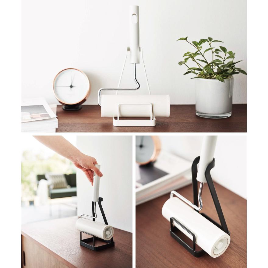 山崎実業 タワー 立てかけカーペットクリーナースタンド ホワイト 5728 ブラック 5729 yamazaki tower コロコロスタンド コンパクト タワーシリーズ :tower ...