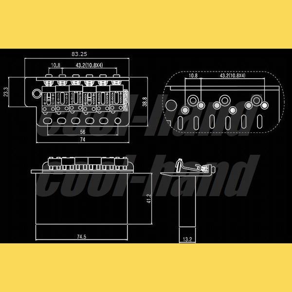 Wilkinson WV6SB BK ブラック シンクロ・トレモロ・ブリッジ スチール・ブロック 鉄ブロック ウィルキンソン : クールハンド ...