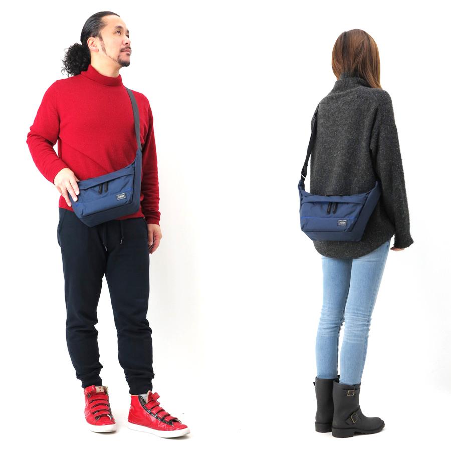 MOUSSE（PORTER GIRL） ポーター ムース ショルダーバッグ(S) 751-09875 （カラー：ネイビー） | 吉田カバン ...