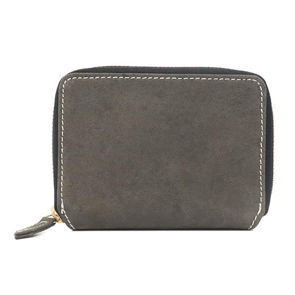 NELD ネルド ラウンドミドル財布/グレー メンズ ラクダレザー an279 NELD【選べるノベルティ付】 : クールキャット Yahoo!ショップ - 通販 - Yahoo!ショッピング