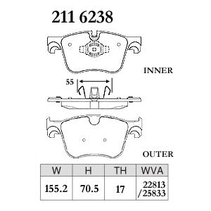 DIXCEL 2116238 プレミアム ディクセル ブレーキパッド フロント1636925480 PEUGEOT プジョー 3008 2.0 ...