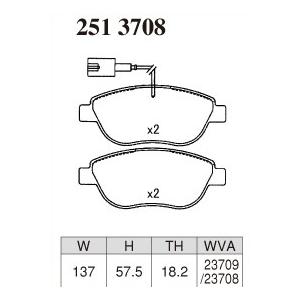 DIXCEL 2513708 タイプM ディクセル フロント ブレーキパッド 77365468 ABARTH 500 アバルト 312141 ...