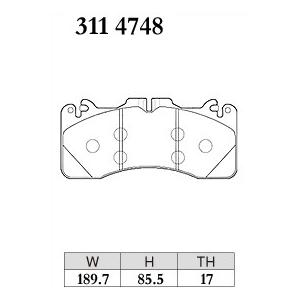 DIXCEL 3114748 Mタイプ ディクセル 低ダストタイプ レクサス フロント LS460 USF40 F SPORT (6POT ...