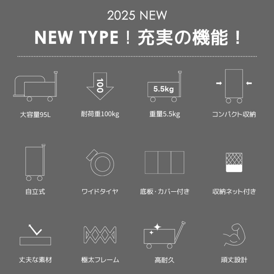 2025新作 キャリーワゴン 軽量 折りたたみ ストッパーつき 後ろ開け コンパクト BTM 1年安心保証 荷室拡張 4輪 伸縮ハンドル ワイドタイヤ タイヤロック : Coomo - 通販 ...