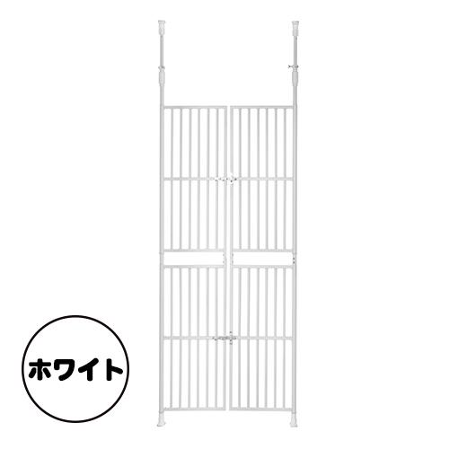 ペットゲート ドア付き 全柵間隔3.5cm 高さ192~255cm 犬通り抜け防止 取付幅75〜78cm 留守番 保護 ネコ 脱走防止 柵 フェンス 脱走防止 猫用 多頭飼い 多頭 ...