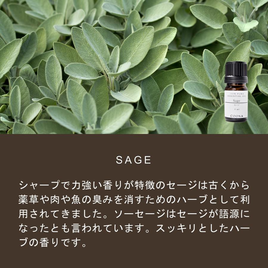 COONA（クーナ） セージ オイル アロマオイル アロマ 精油 10ml エッセンシャルオイル セイジ 浄化 : アロマ&石けん専門店 ...