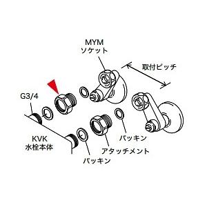 KVK 水栓部品 KVK PZ413618 アタッチメント : coordiroom ヤフー店 - 通販 - Yahoo!ショッピング