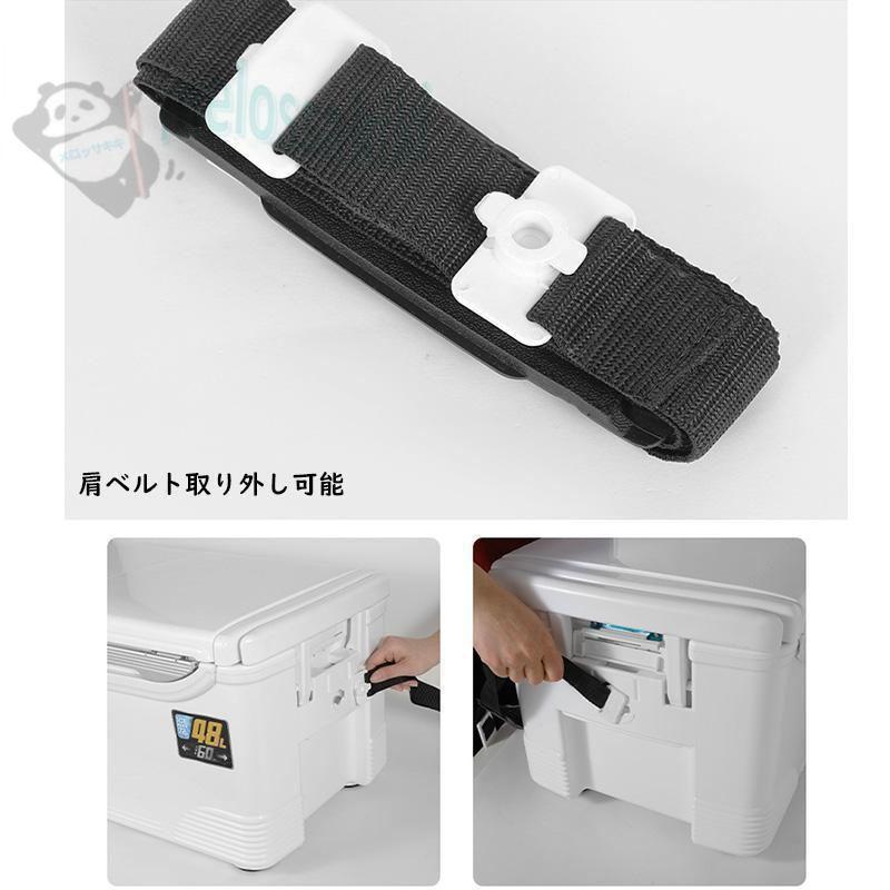 釣り用クーラーボックス 大容量32/48/60/70L 座れる頑丈マッスルボディ 防水 断熱材 ハンドル/水栓/肩ベルト/キャスター付き 釣り 保冷力72h 白￥u0026黒 : 元の銅屋 ...