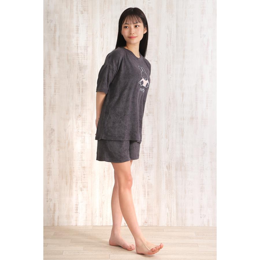 Miffy 【Miffy】ミッフィー ルームウェア パイル生地 上下セット レディース 春 夏 パジャマ 可愛い ショートパンツ 半袖 ...