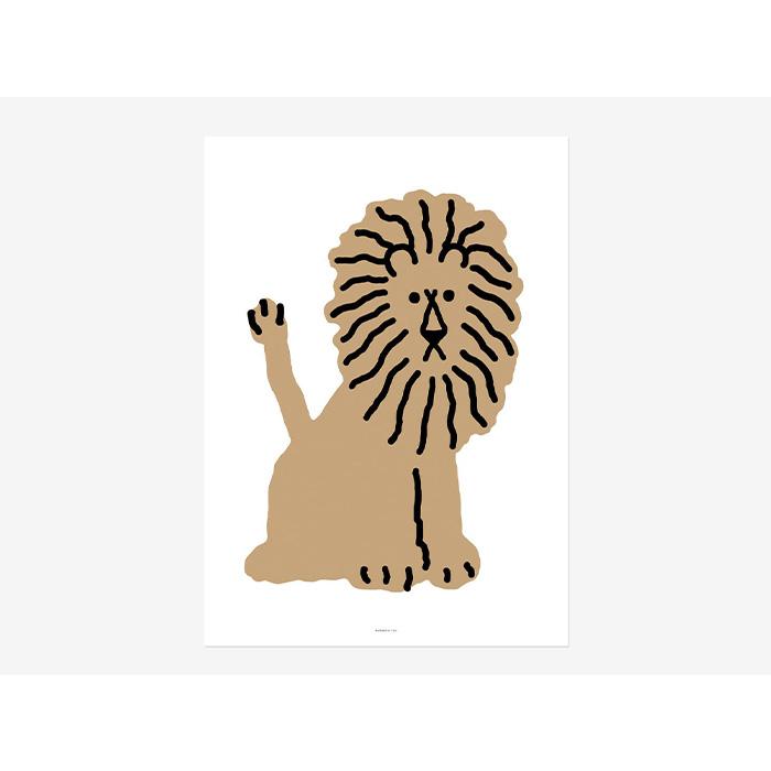 WARMGREY TAIL ウォームグレーテイル ポスター LION WHITE 30×40cm : cortina 北欧生地と雑貨のお店 - 通販 - Yahoo!ショッピング